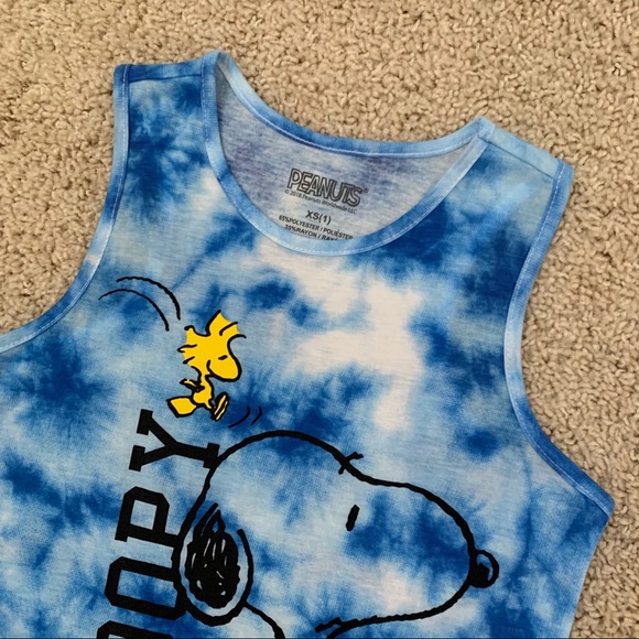Peanuts | Tops | Peanuts Snoopy Tie Dye Look Sleeveless Tank | Poshmark